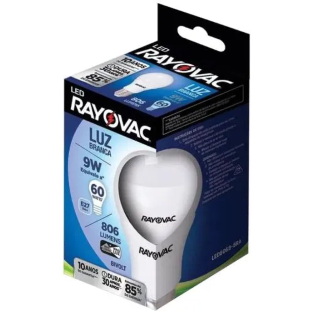 Lâmpada Rayovac Led 9w Branca Bivolt - Resseg
