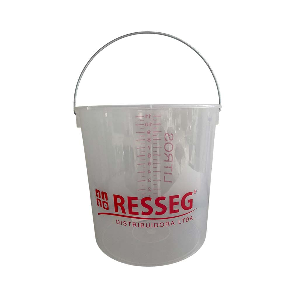 Balde Graduado Transparente 12L - Resseg