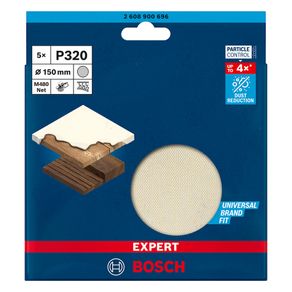 Disco Hookit para madeira 150mm G320 5 Peças Bosch - Resseg