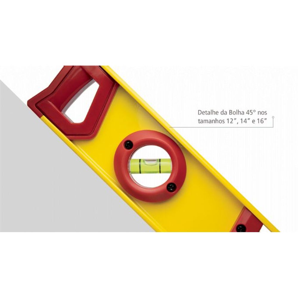 Nível de Alumínio 12 POL com 3 Bolhas Starrett - Resseg