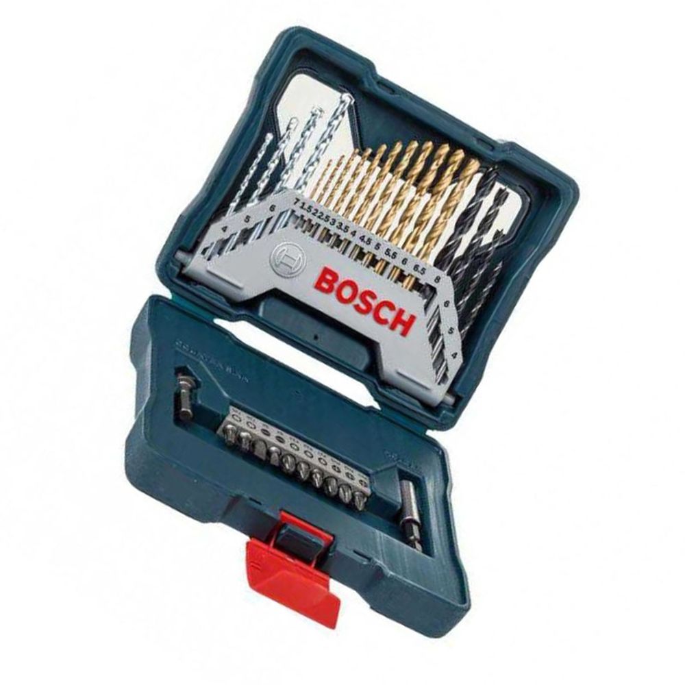 Kit de Acessorios Broca/Bits X-Line 30 peças com Maleta BOSCH - Resseg